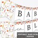 Boho Baby Shower Banner, Wildflower Floral Garland (editable Printable ...