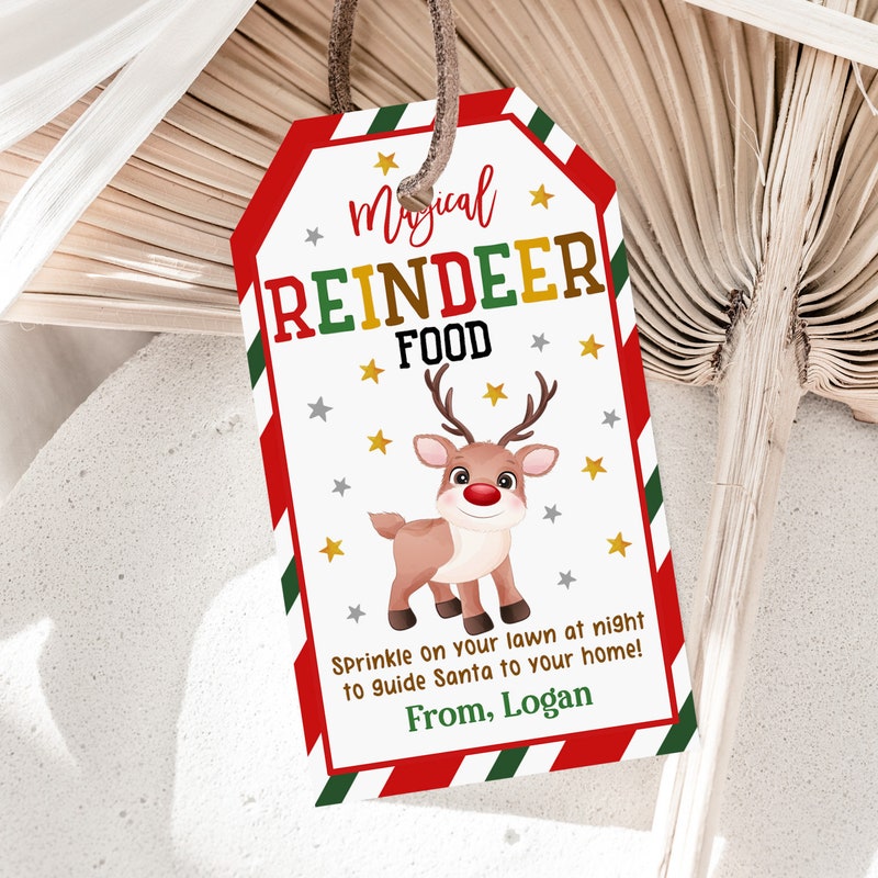 Reindeer Food Tag - Etsy