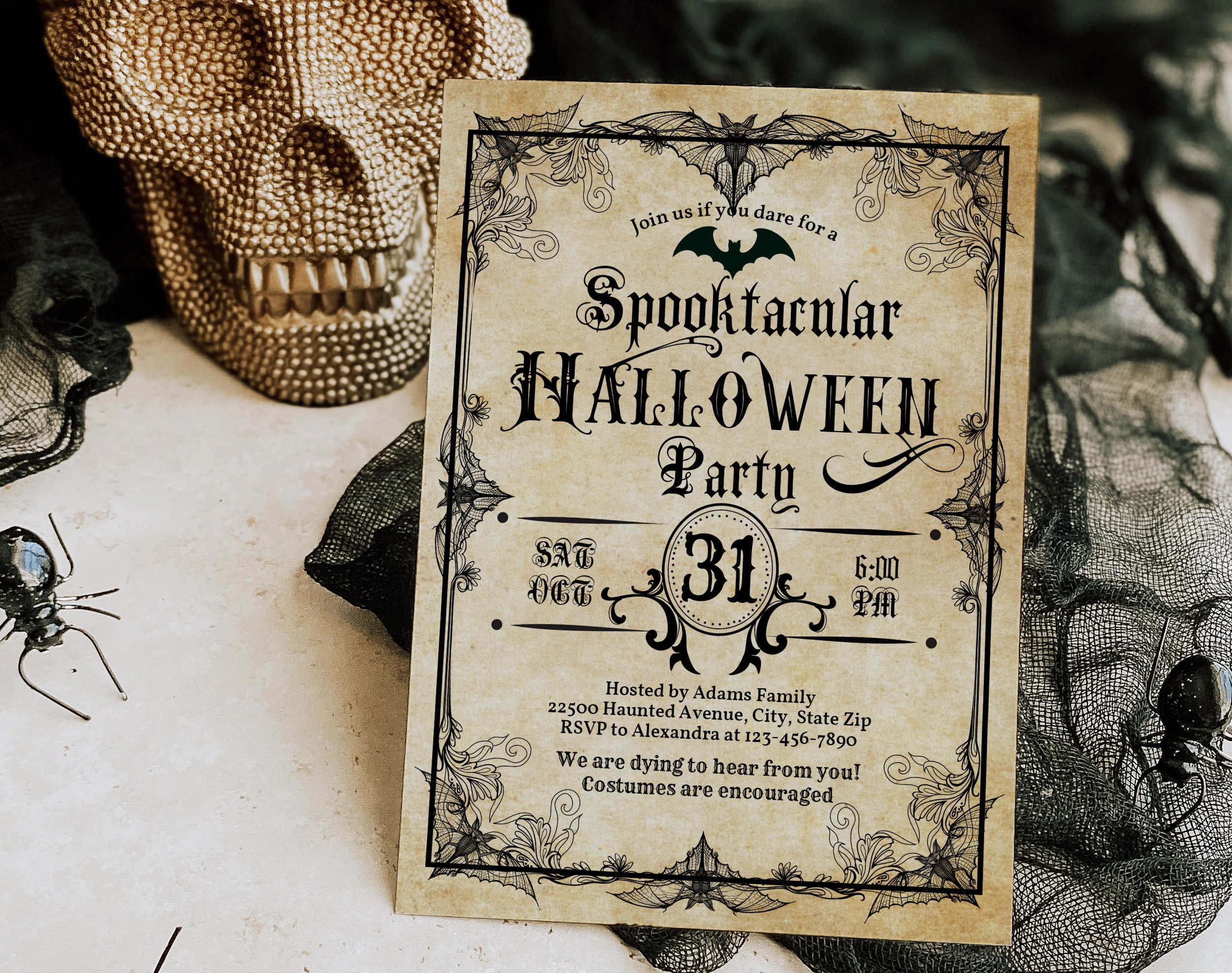 Adult Halloween Costume Party Invitations