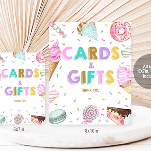 Sweet Birthday Party Sign Set Dessert Party Table Sign Pack Bundle ...