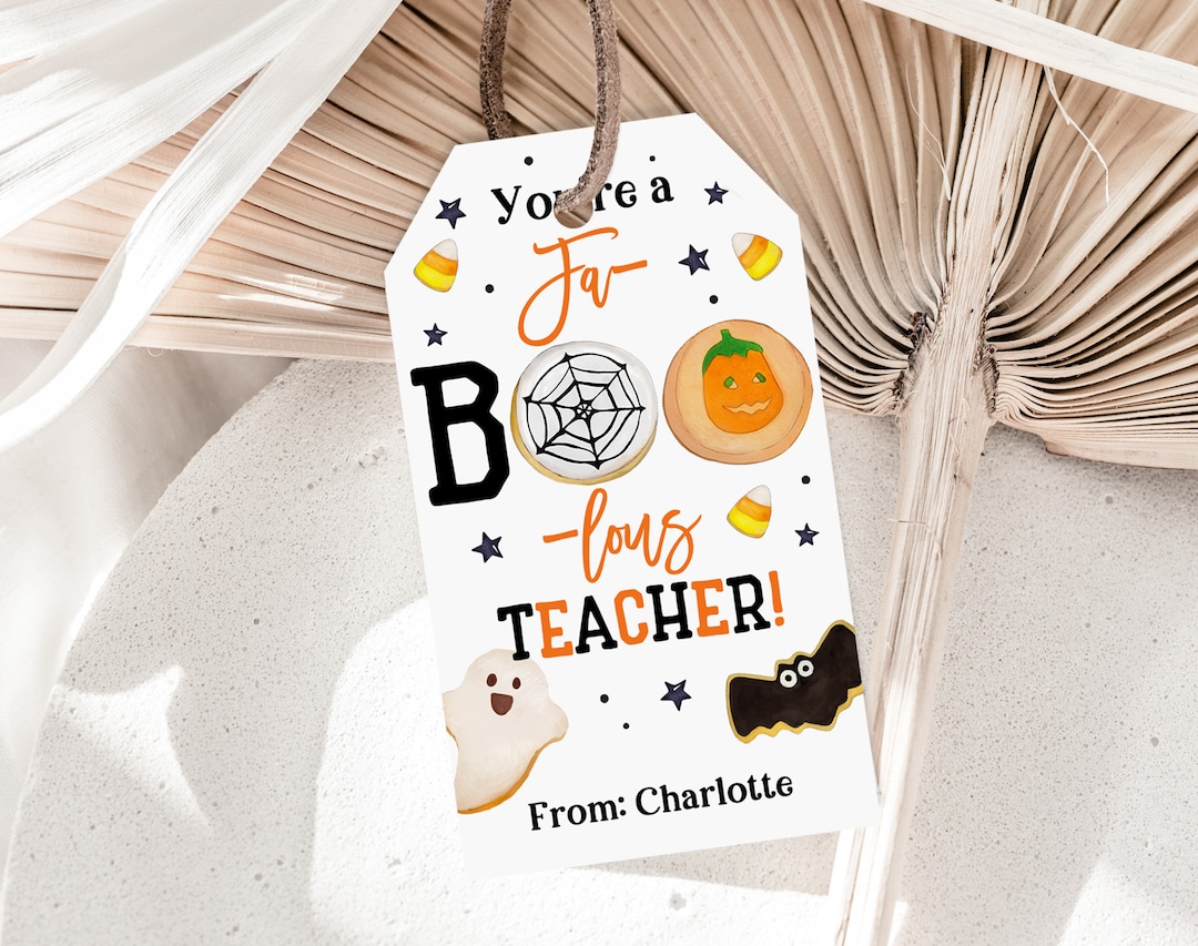 Halloween Gift Tag Faboolous Favor Tag Teacher Appreciation Tag School ...