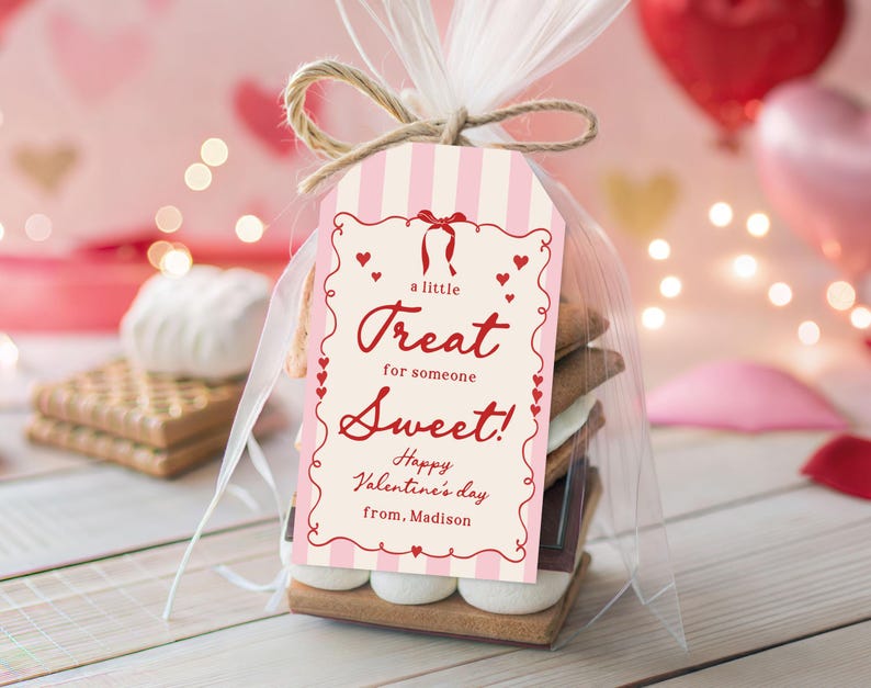 Valentine's Day Gift Tags: Printable Sweet Treat Labels Vat83 - Etsy