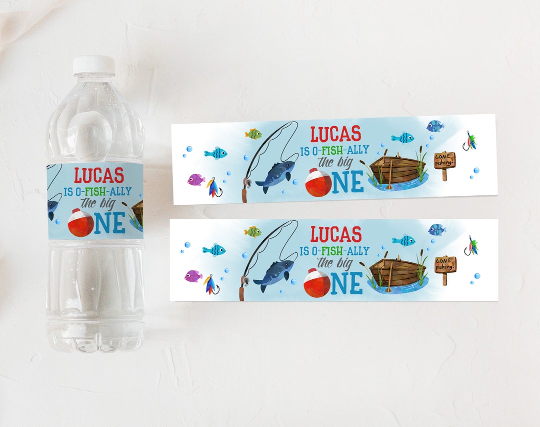Fishing Birthday Water Bottle Label Birthday Bottle Label Gone Fishing ...