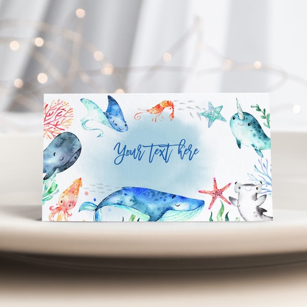 Under the Sea Food Labels - Etsy