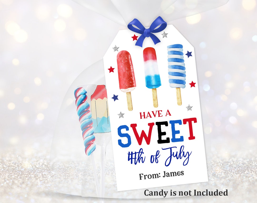 4th of July Popsicle Favor Tag Have a Sweet 4th of July - Etsy
