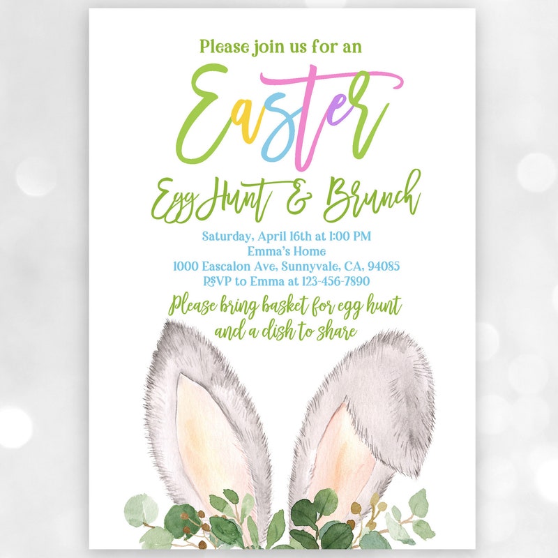Easter Bunny Invite - Etsy