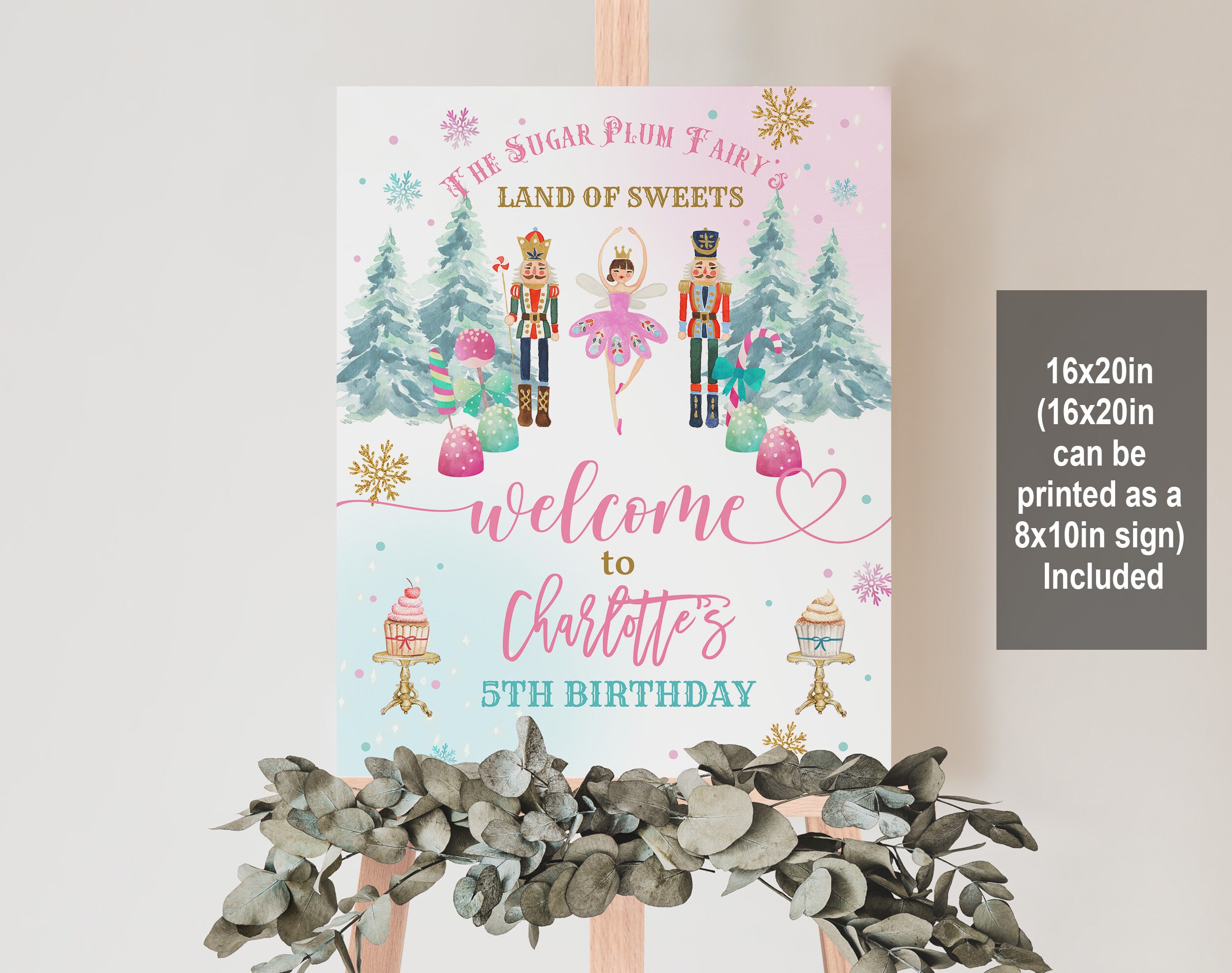 Nutcracker Birthday Welcome Sign Land of Sweets Party Sign - Etsy
