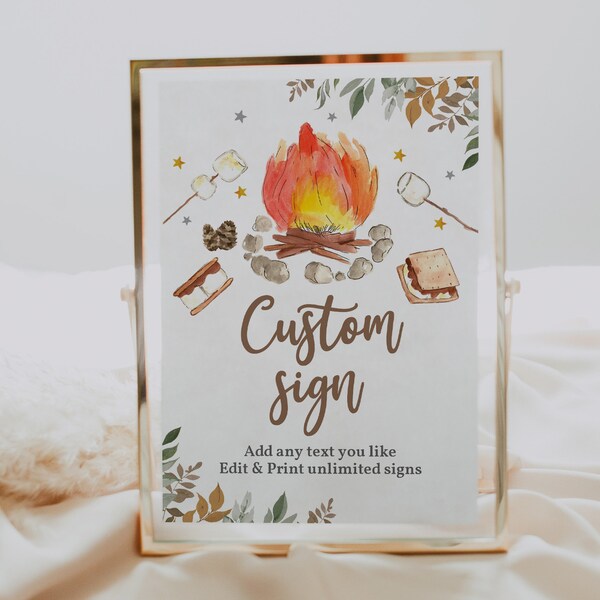 Campfire Sign - Etsy
