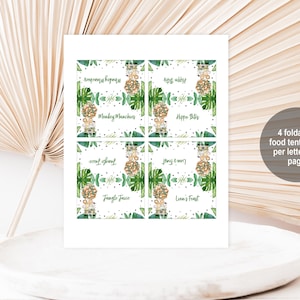 Safari Food Tent Cards: Editable Jungle Buffet Labels Bir297 Bab153 - Etsy