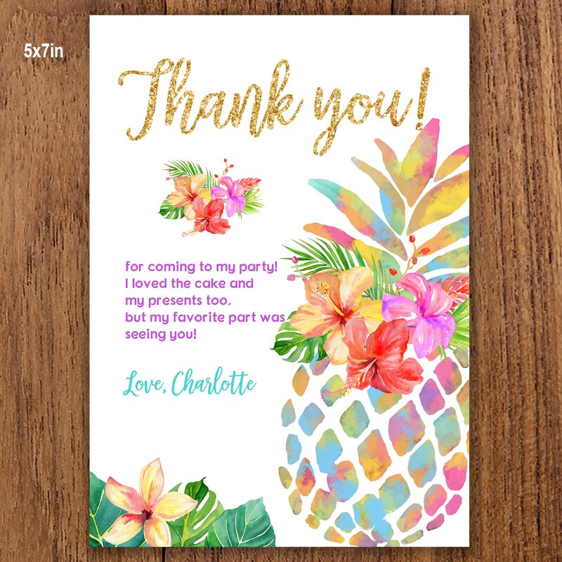 Pineapple Thank You - Etsy