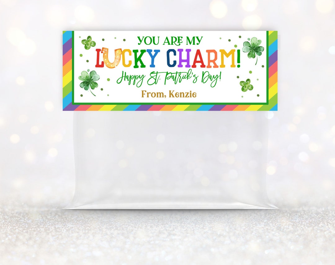 St. Patrick's Day Treat Bag Toppers You Are My Lucky Charm Label St ...