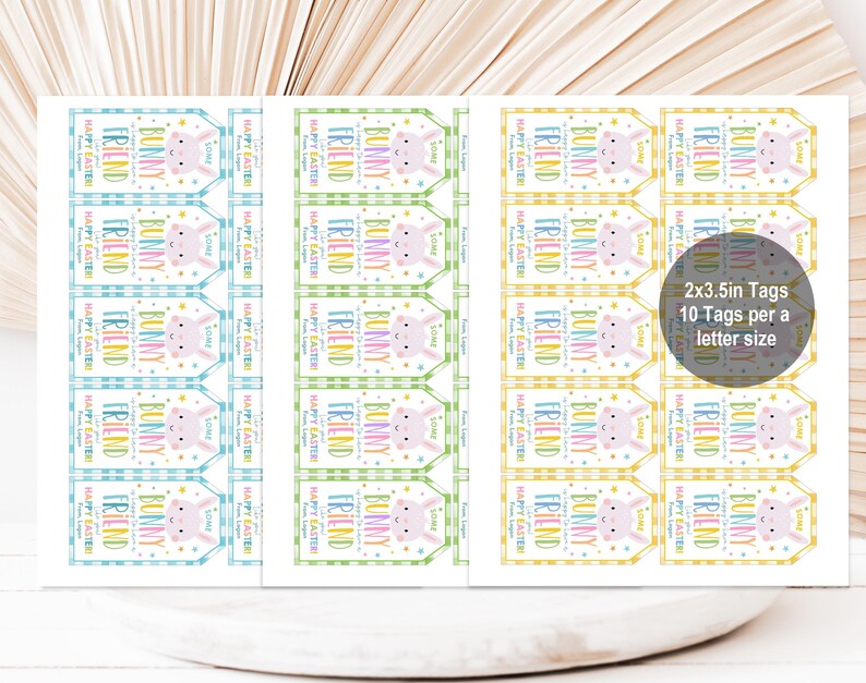Some Bunny Happy Easter Gift Tags - Printable Digital Download - Etsy