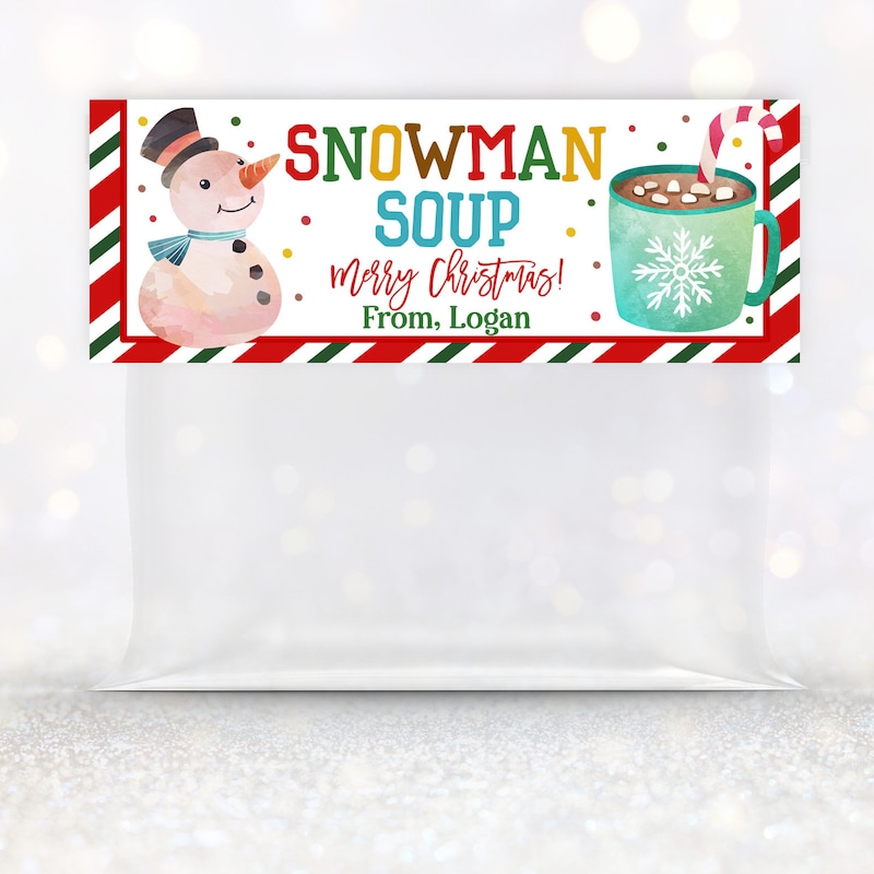 Snowman Labels - Etsy