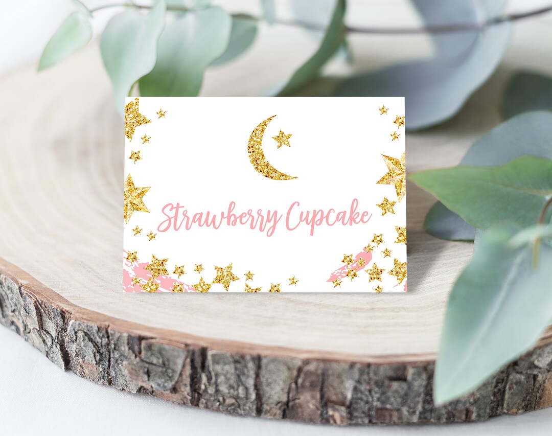 Twinkle Twinkle Little Star Food Tent Card EDITABLE Download - Etsy