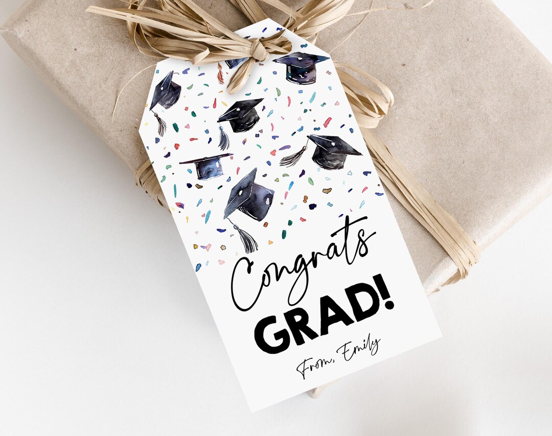 Editable Graduation Favor Tags - Printable School Party Labels - Etsy