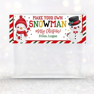 Christmas Printable Make Your Own Snowman Bag Topper Christmas Favor ...