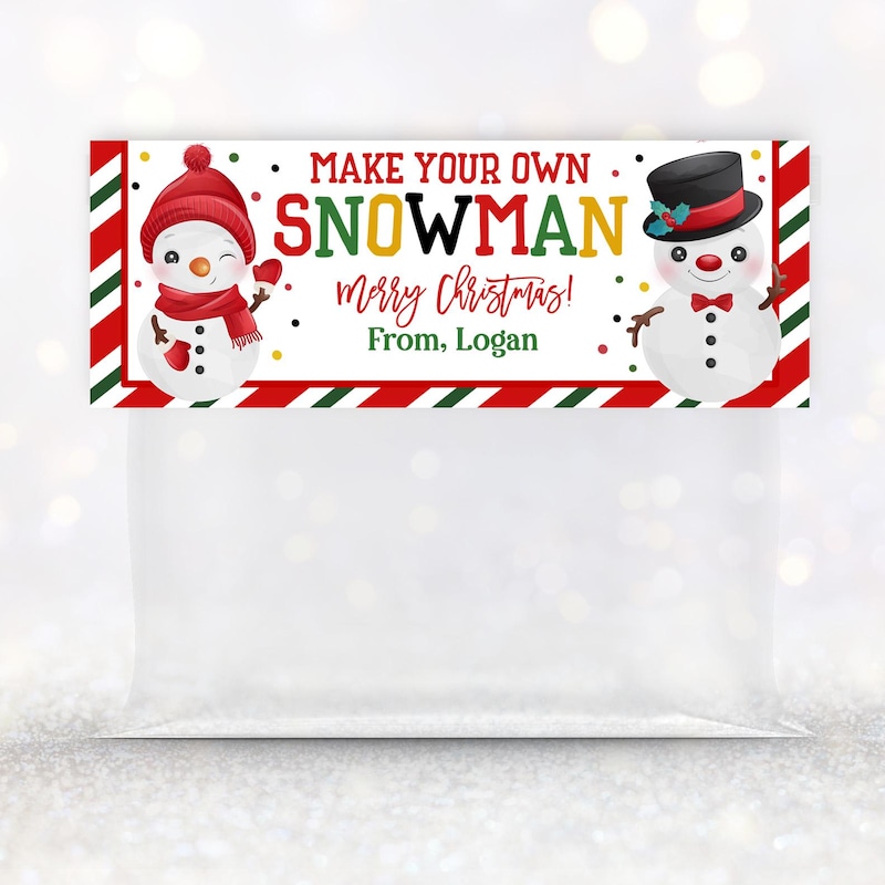 Snowman Bag Topper - Etsy