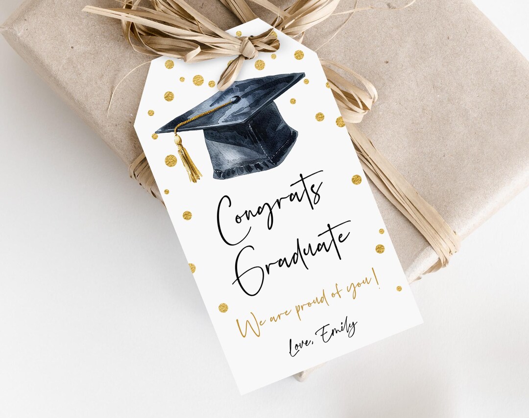 Graduation Favor Tags: Editable Printable - School Party Decoration ...