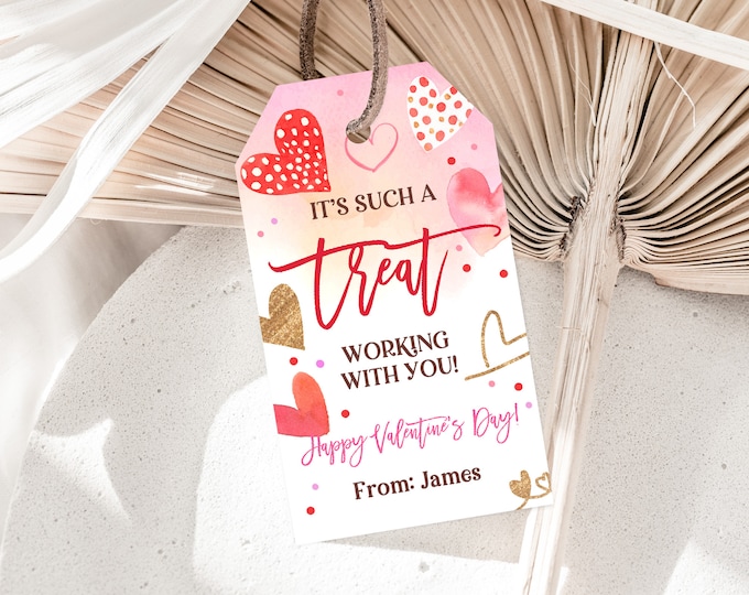 Valentines Day Cards for Coworkers Holiday Gift Tags Printable Gift ...