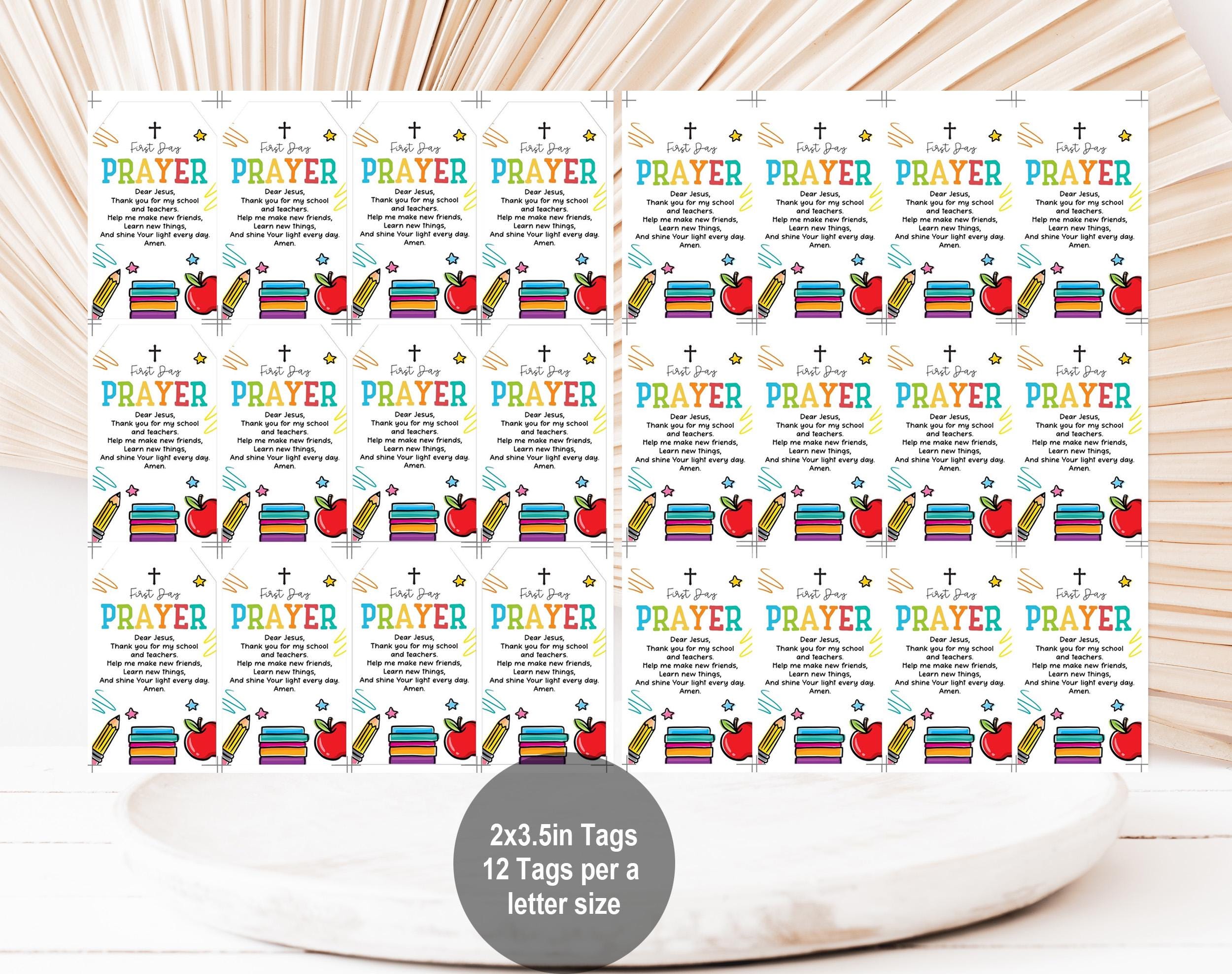 Religious Prayer Tag: Back to School Blessing (editable PDF Bst58) - Etsy