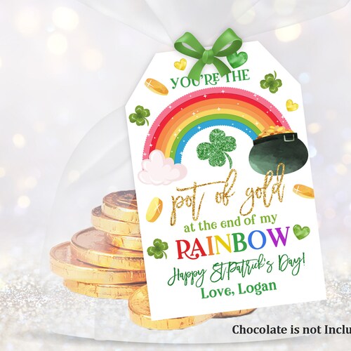 St Patrick's Day Gift Tag Leprechaun Loot Pot of Gold - Etsy
