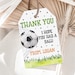 Soccer Birthday Favor Tags Thank You Tag Soccer Party Favor Label ...
