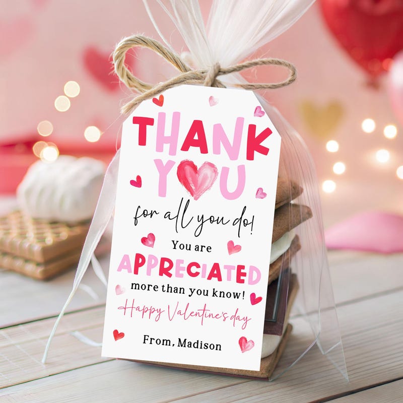 Valentine Coworker Tags - Etsy