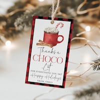Chocolate Gift Tag Template, Thanks A Choco-lot, Printable Teacher ...