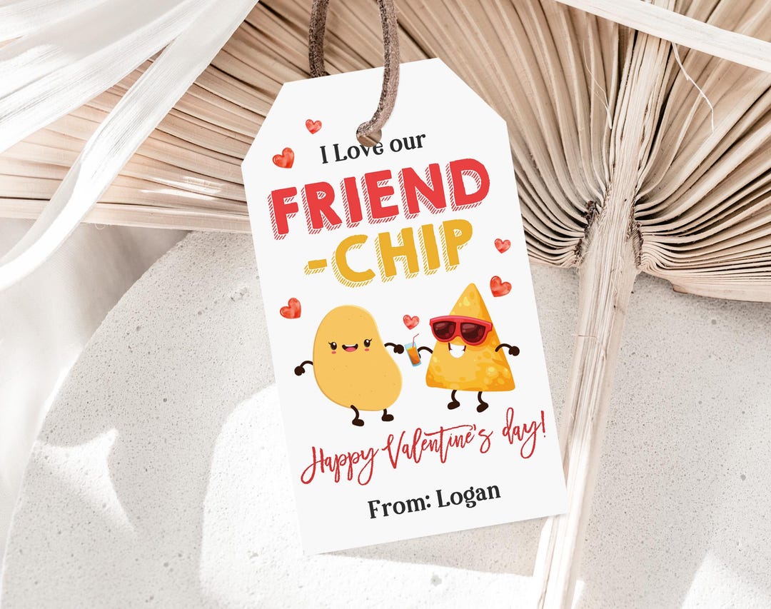 Chip Valentine Tags: Printable Kids Classroom Cards Vat68 - Etsy