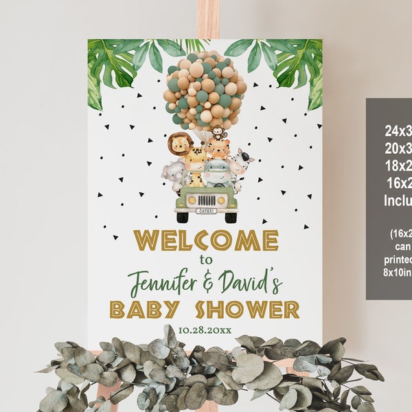 Baby Shower Welcome Sign Tropical - Etsy