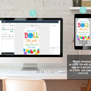 Ball Tag Back to School Gift Tag We'll Have a Ball This Year First Day ...