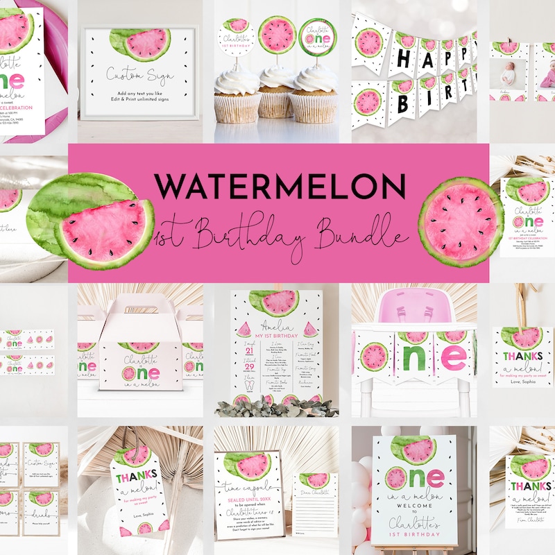 Watermelon Birthday - Etsy