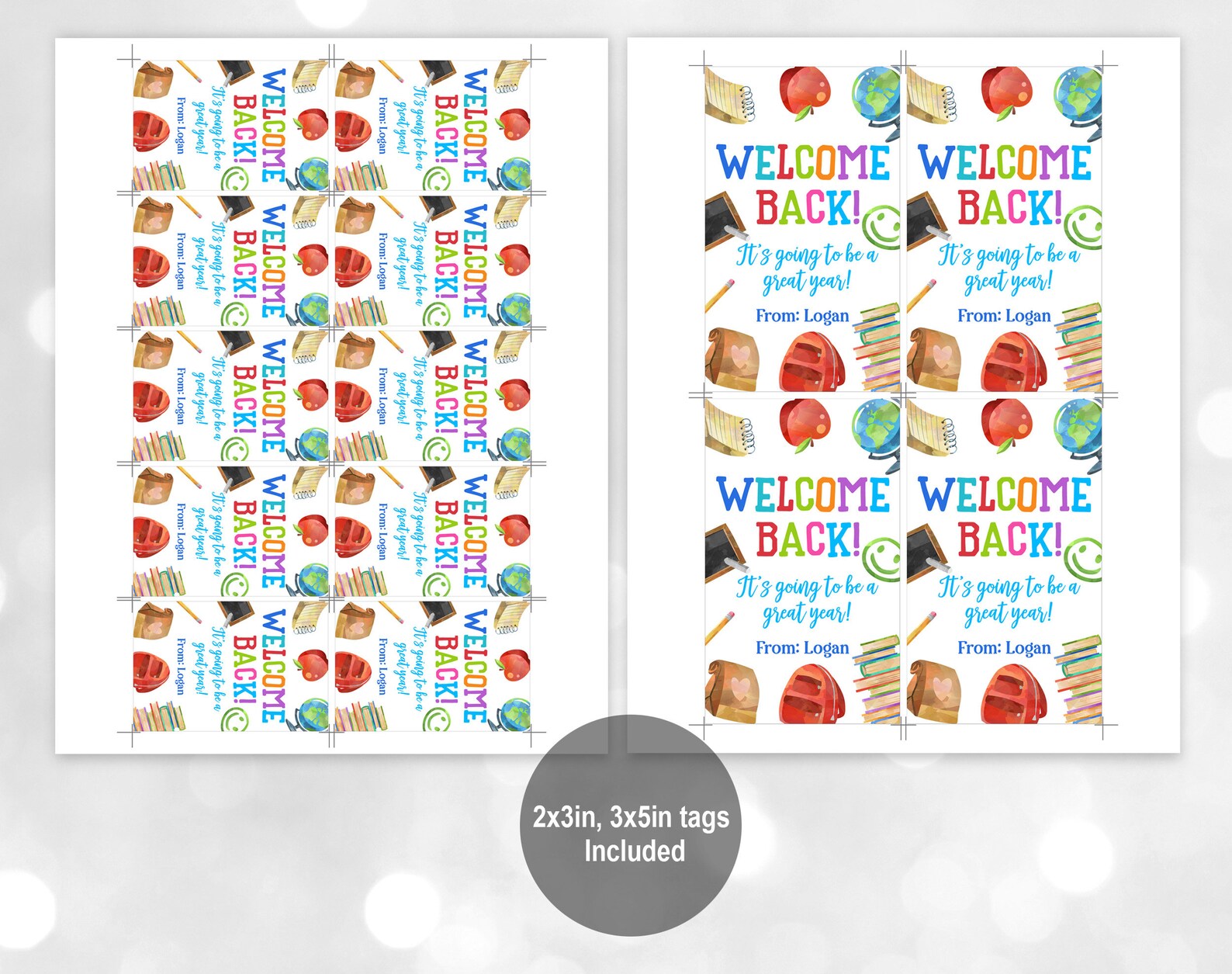 Welcome Back Tags Back to School Label First Day of School - Etsy