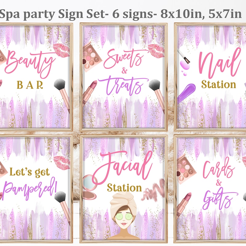 Spa Party Printables - Etsy