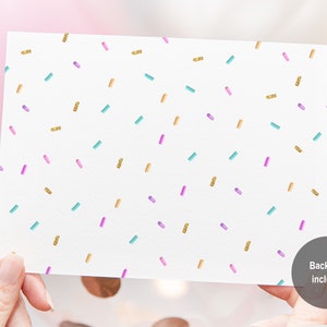 Sweet Party Thank You Card Dessert Thank You Note Ice Cream Donut ...