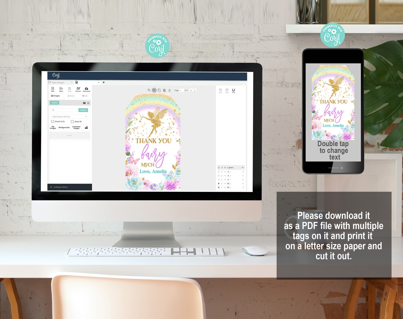 Fairy Birthday Tag Favor Tags Enchanted Forest Thank You Tags - Etsy