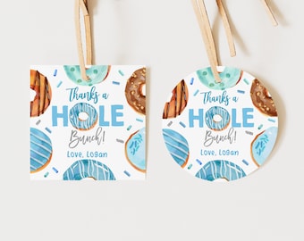 Doughnut Stickers Thank You Labels Hole Bunch Donut - Etsy
