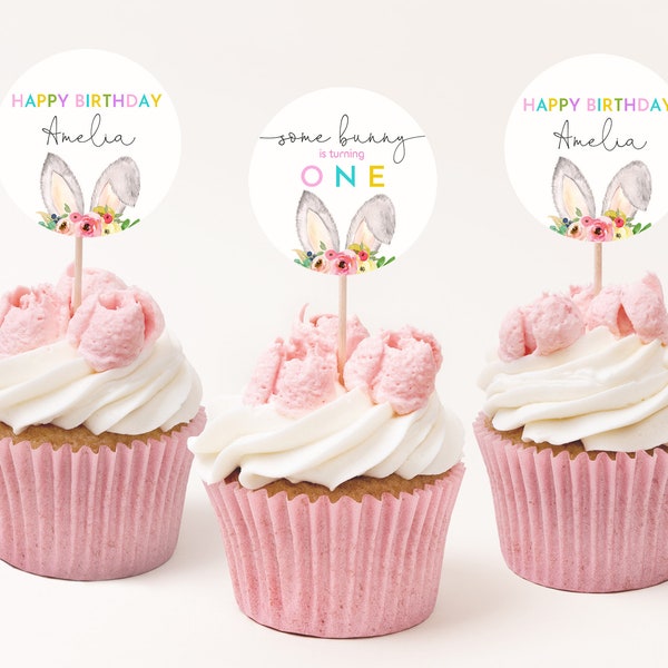 Bunny Cake Toppers - Etsy