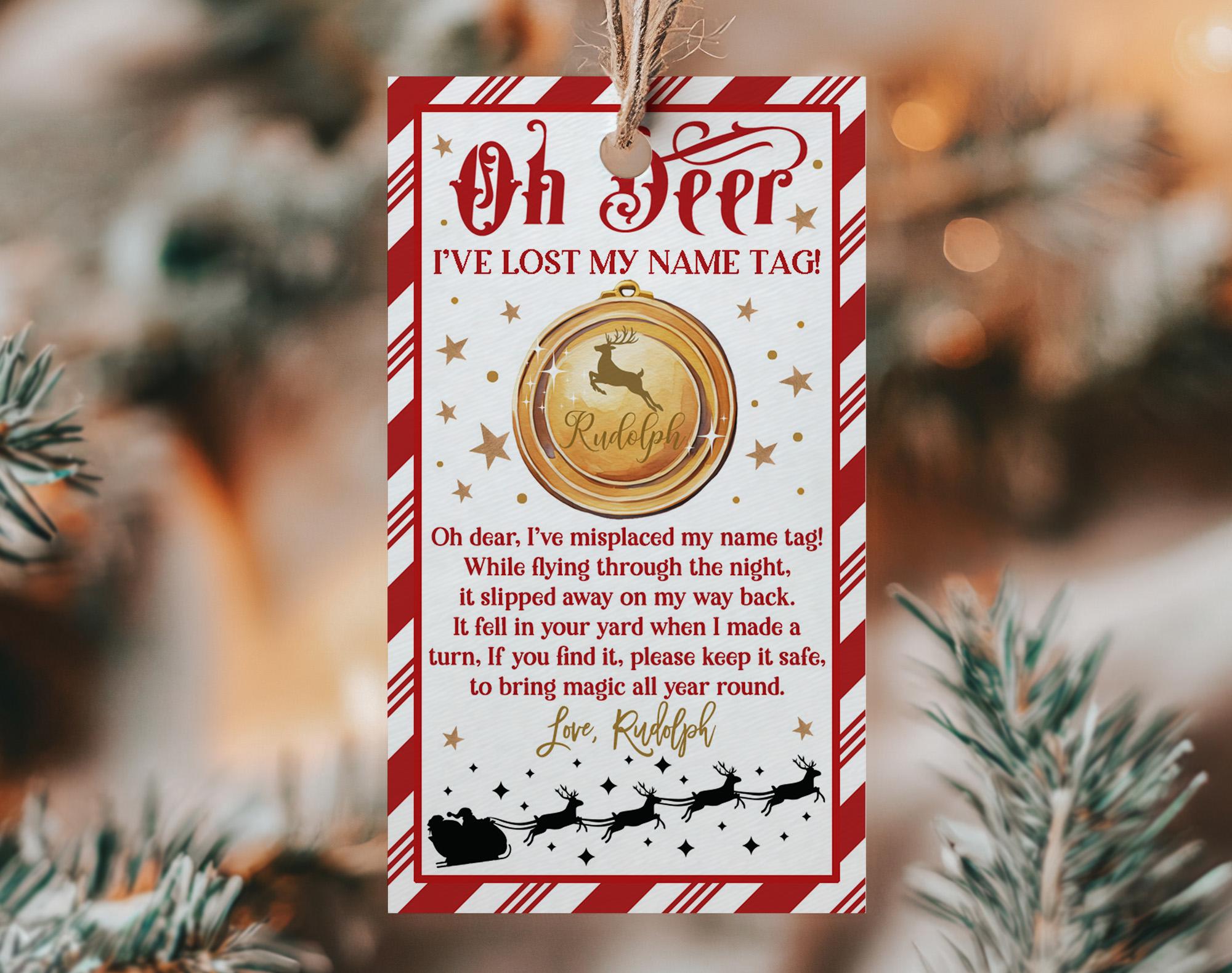 Rudolph's Lost Name Tag: Christmas Eve Tradition (digital Download) - Etsy
