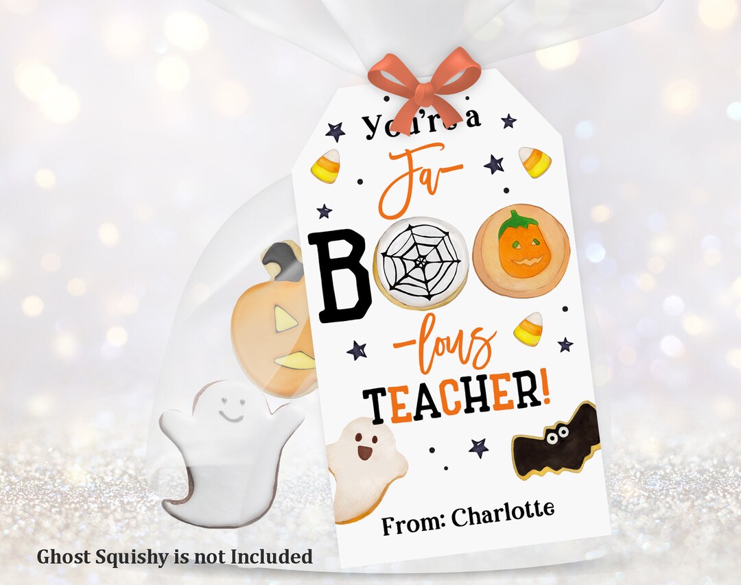 Halloween Gift Tag Faboolous Favor Tag Teacher Appreciation - Etsy