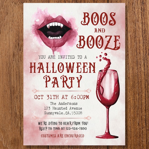 Boos and Booze Party - Etsy