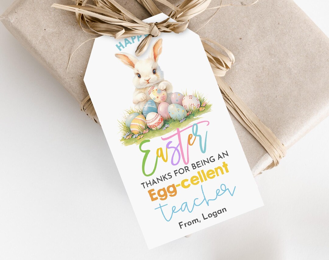 Easter Gift Tag: Teacher Favor (editable, Instant Download) - Etsy