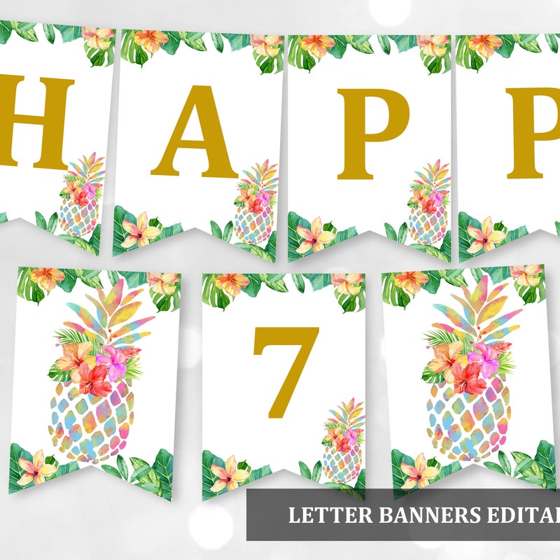 Hawaiian Birthday Banner - Etsy