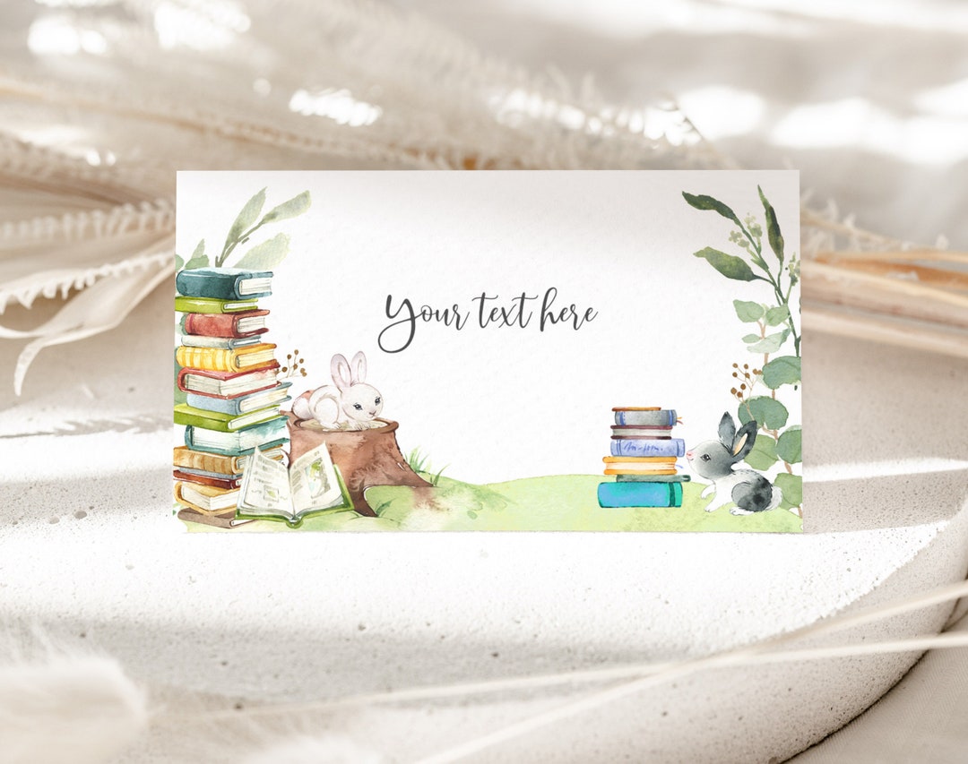 Storybook Baby Shower Food Label Template Printable Chapter Book Place ...