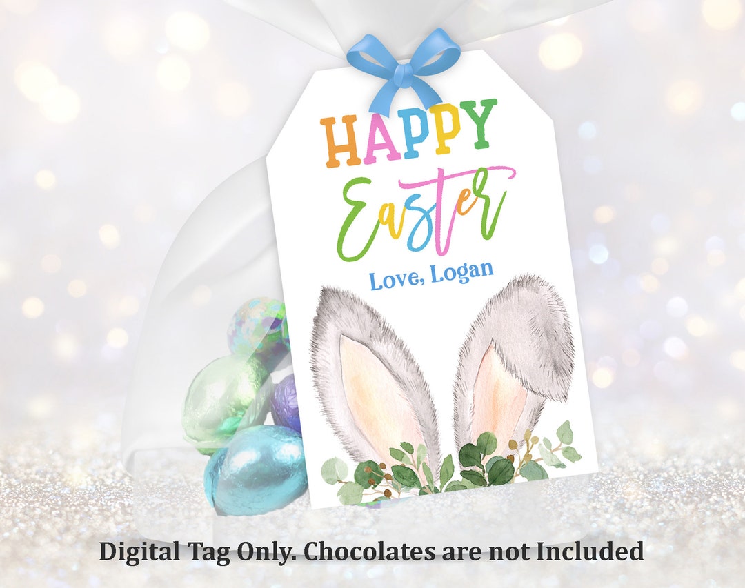 Easter Gift Tags Bunny Basket Label Party Favor Tag Kids - Etsy