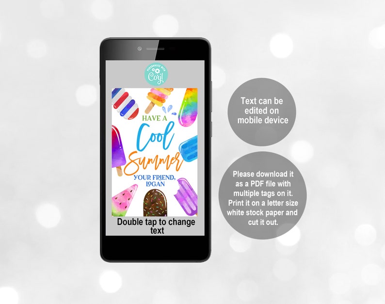 Summer Popsicle Gift Tags, Printable School Treats (editable PDF) - Etsy