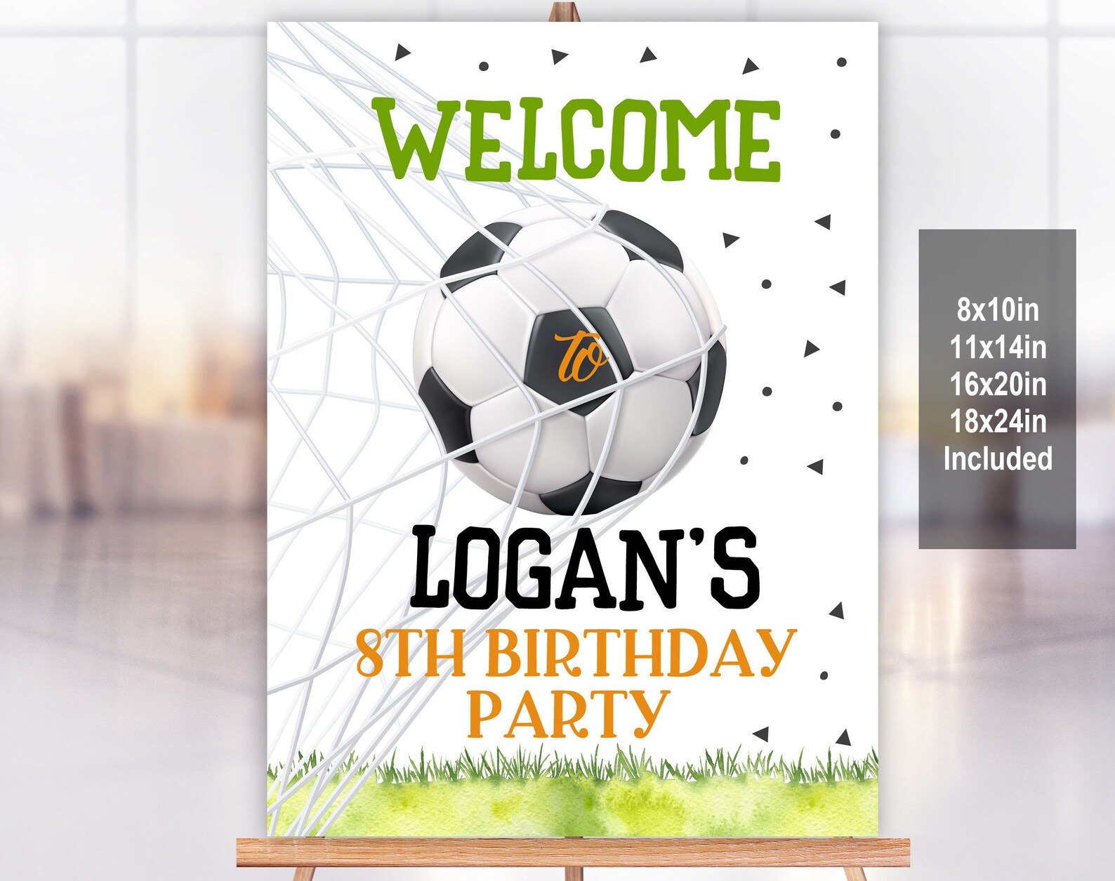 Soccer Birthday Welcome Sign Soccer Party Welcome Poster - Etsy