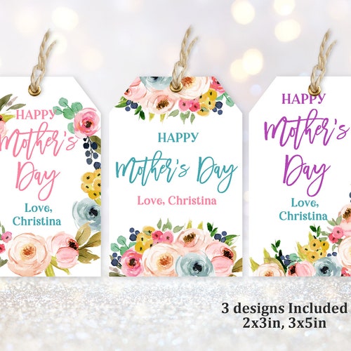 PRINTABLE Mother's Day Gift Tags 4 Styles Mothers Day - Etsy