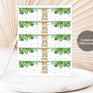 Wild One Birthday Water Bottle Labels Safari Animals (Download Now) - Etsy