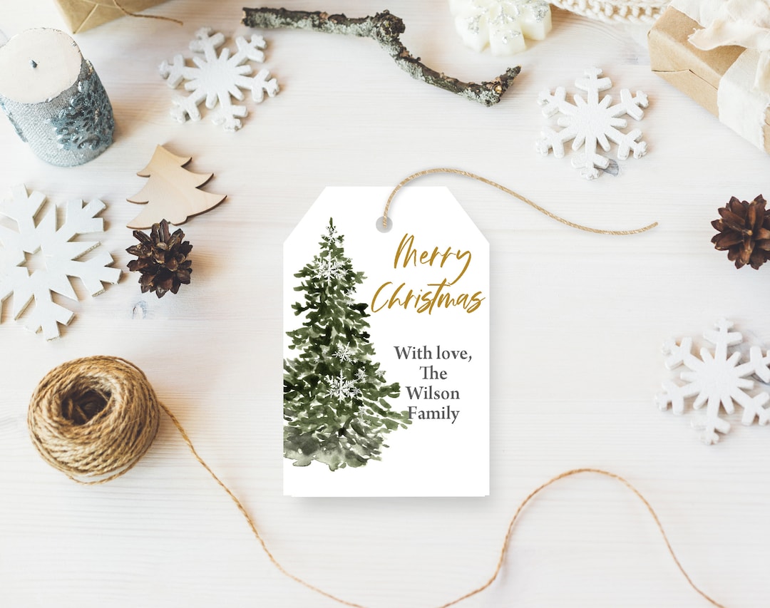 Christmas Favor Tags Holiday Gift Tags Editable Merry Christmas Holiday ...